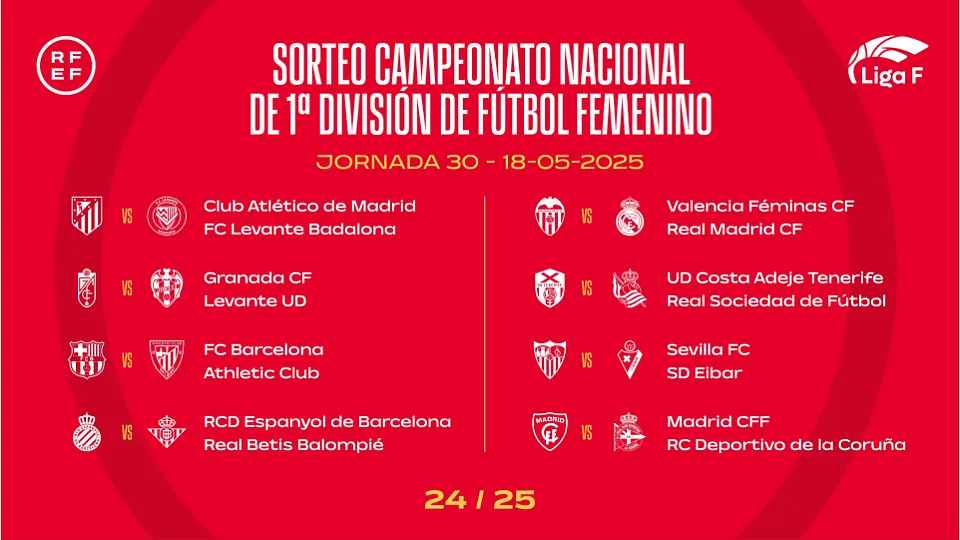Este es el calendario de la temporada 2024/25 de la Liga F | www.rfef.es