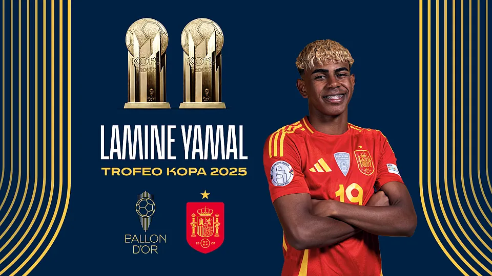 Lamine Yamal becomes the first player to win the Kopa Trophy in consecutive years | www.rfef.es/en